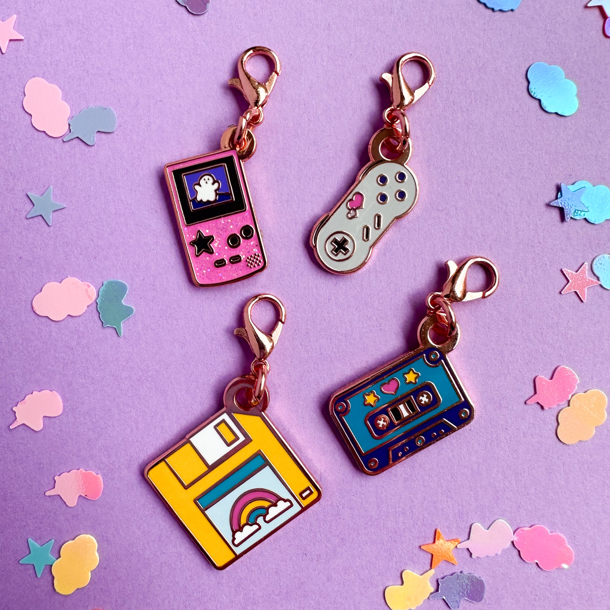 Totally 90's Charms Full Set of 4 – Kitty With A Cupcake