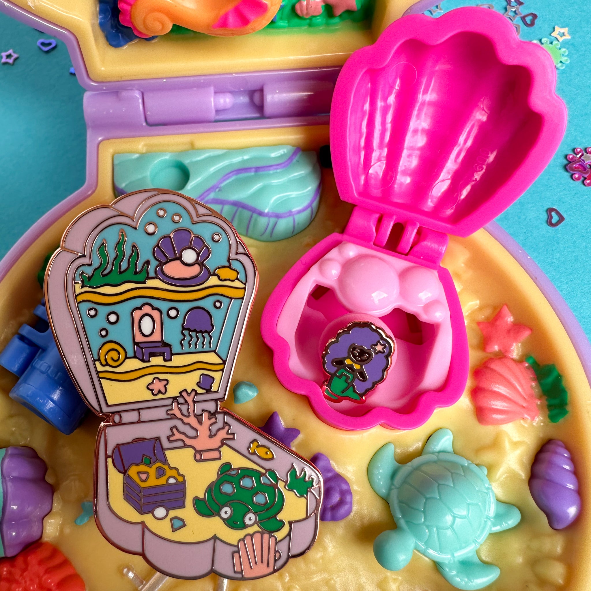 Mermaid Pocket Enamel Pin Set – Kitty With A Cupcake