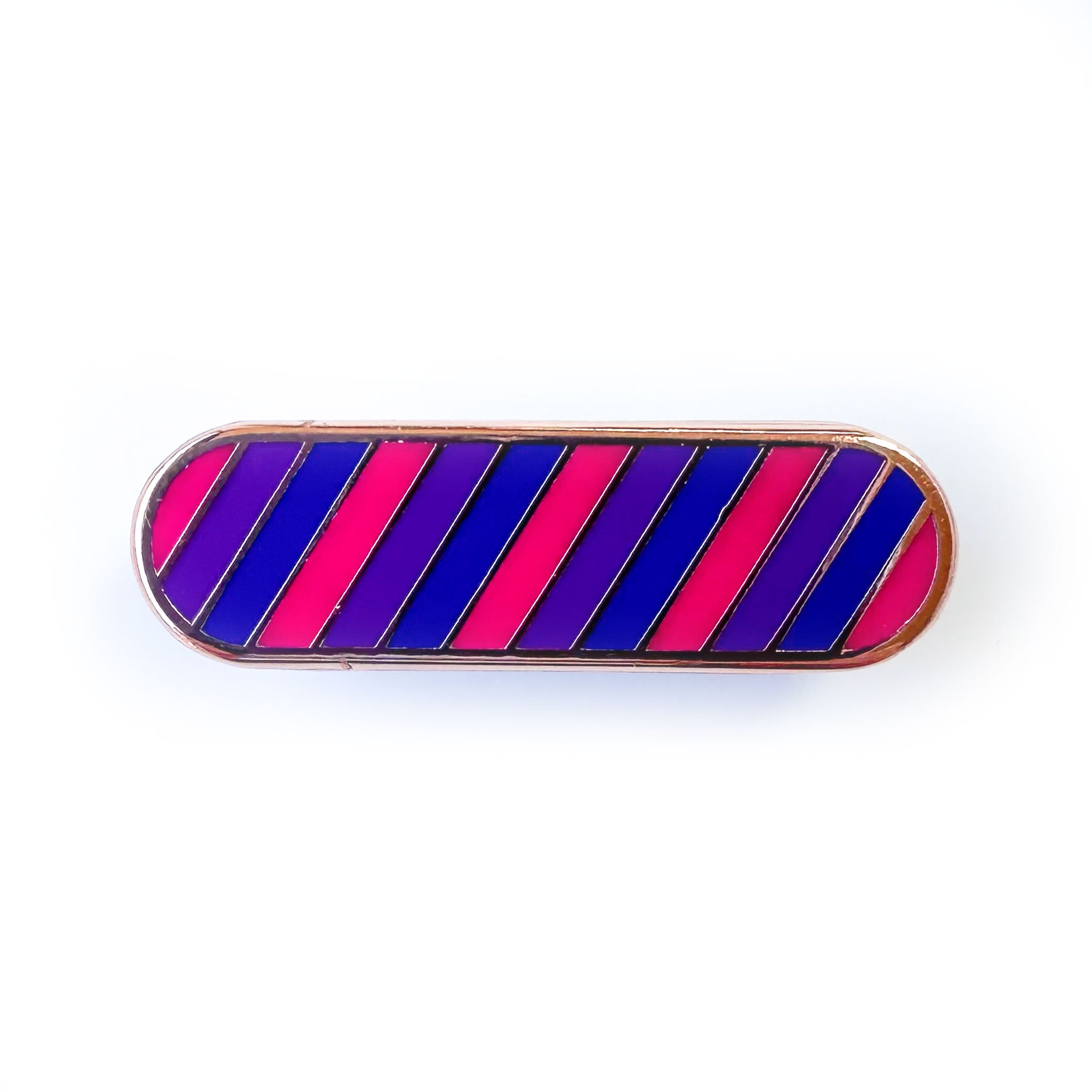 Bisexual Pride Plaque Enamel Pin – Kitty With A Cupcake