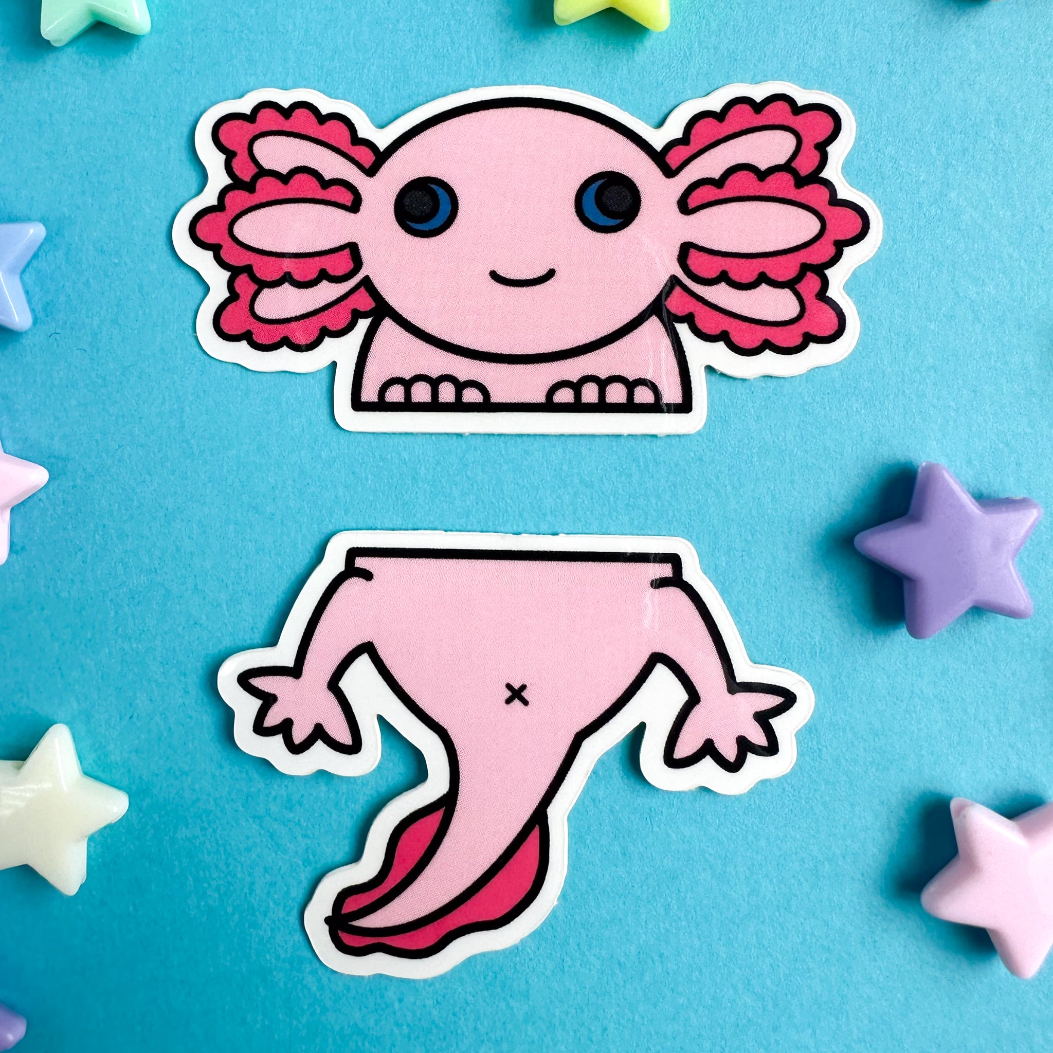 Axolotl Pride Pal Sticker Set – Kitty With A Cupcake